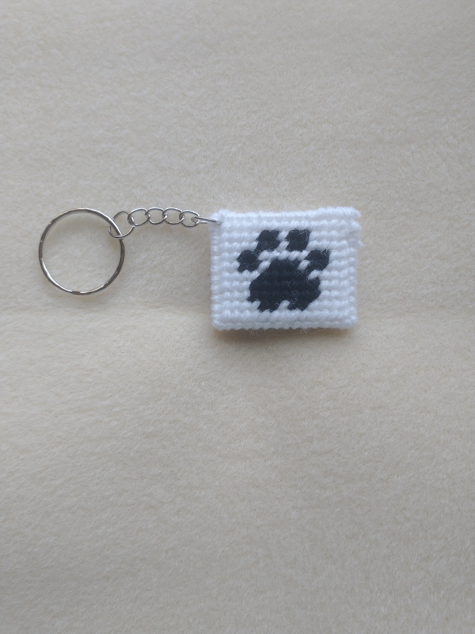 Paw Print Key Chain Pattern for Plastic Canvas - Etsy