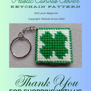 Plastic Canvas Clover Key Chain Pattern - Etsy