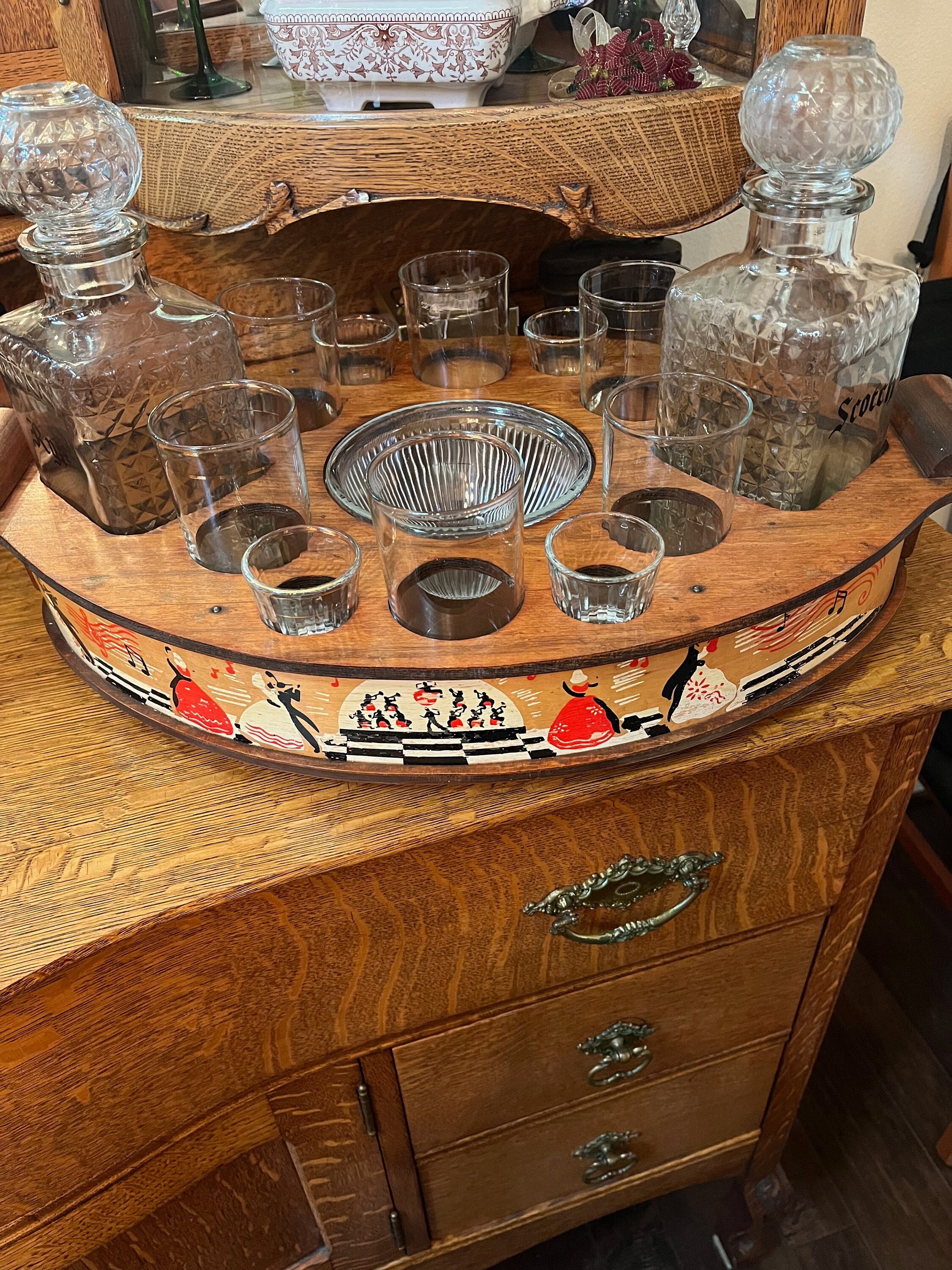 A Rare, Unusual Antique Bar Set From Great Gatsby Era, Salvaged From Liner.. - Etsy