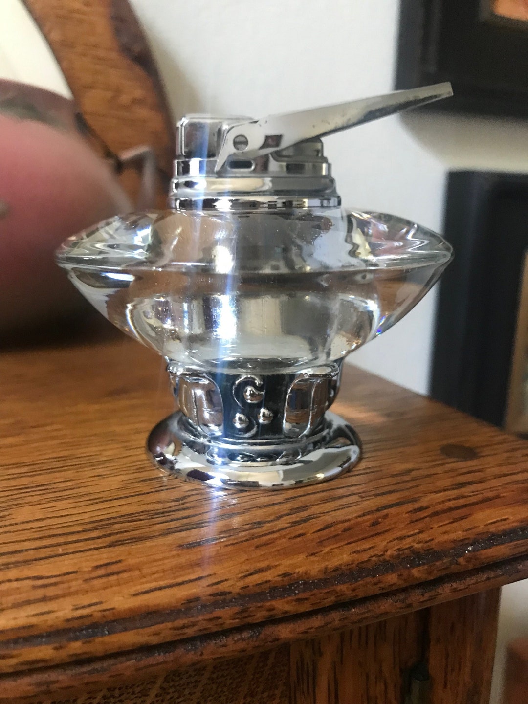 Art Deco RONSON Table Cigarette Lighter Chrome and Glass. - Etsy