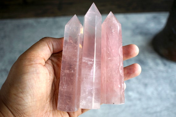 Gemmy Rose Quartz Tower Choose Your Own High Quality Pink | Etsy