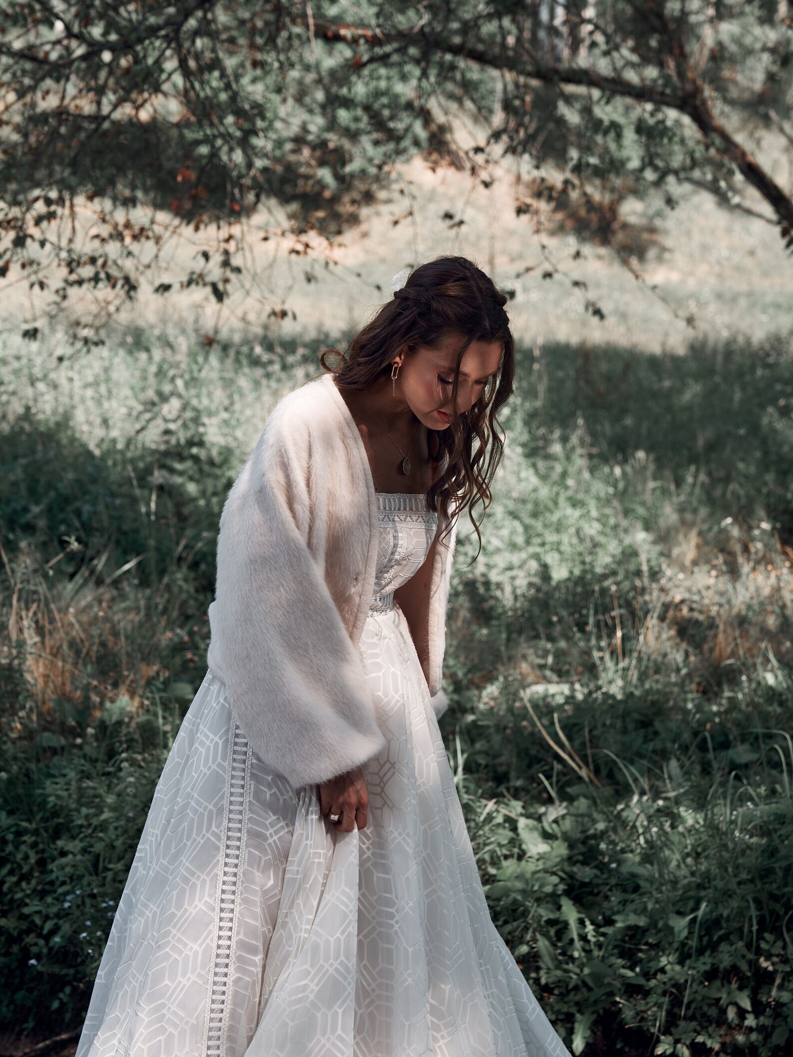 Vegan Angora Wool Bridal Cover-up: Spring Wedding Coat for Bride ...