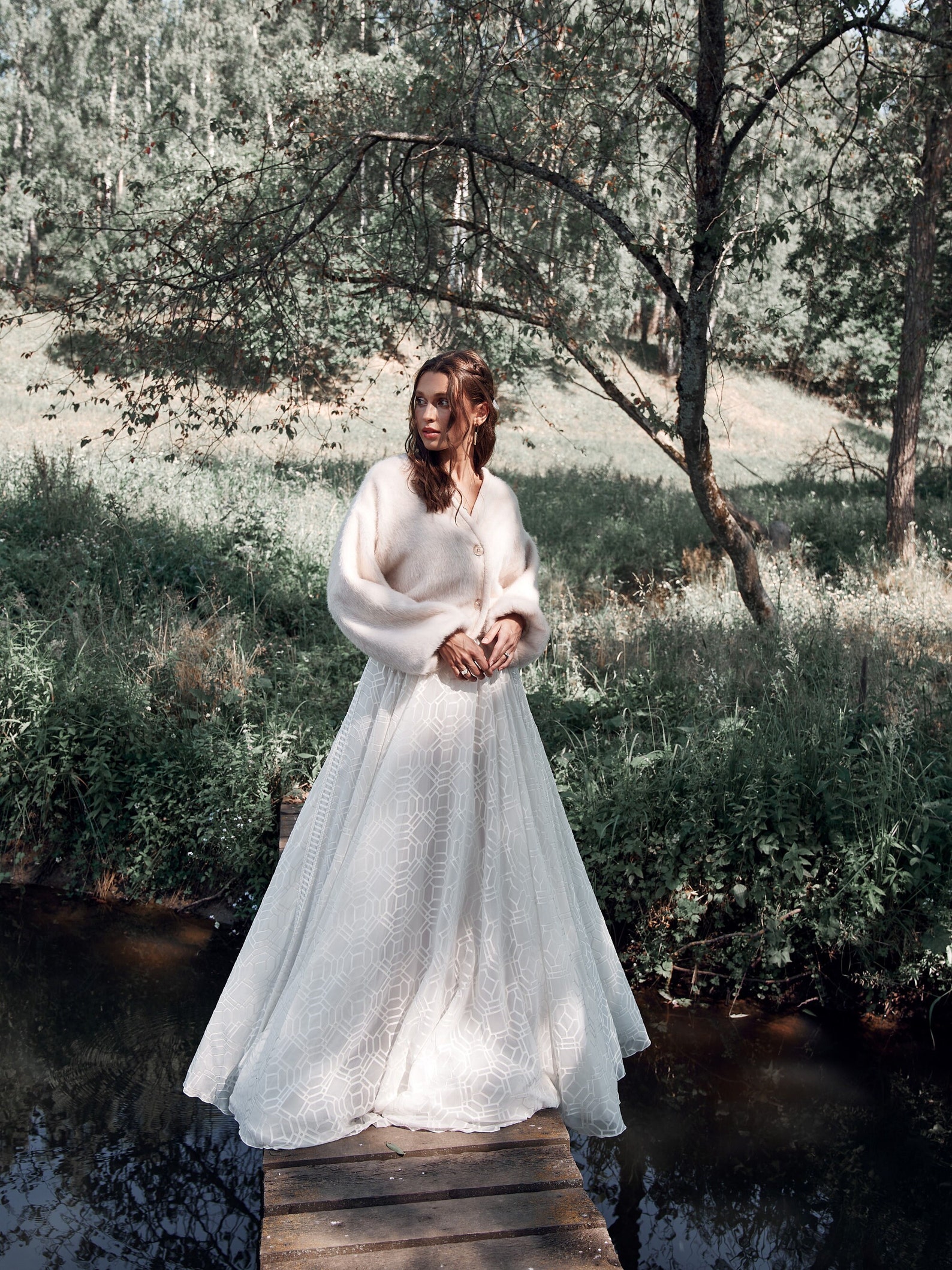 Vegan Angora Wool Bridal Cover-up: Spring Wedding Coat for Bride ...