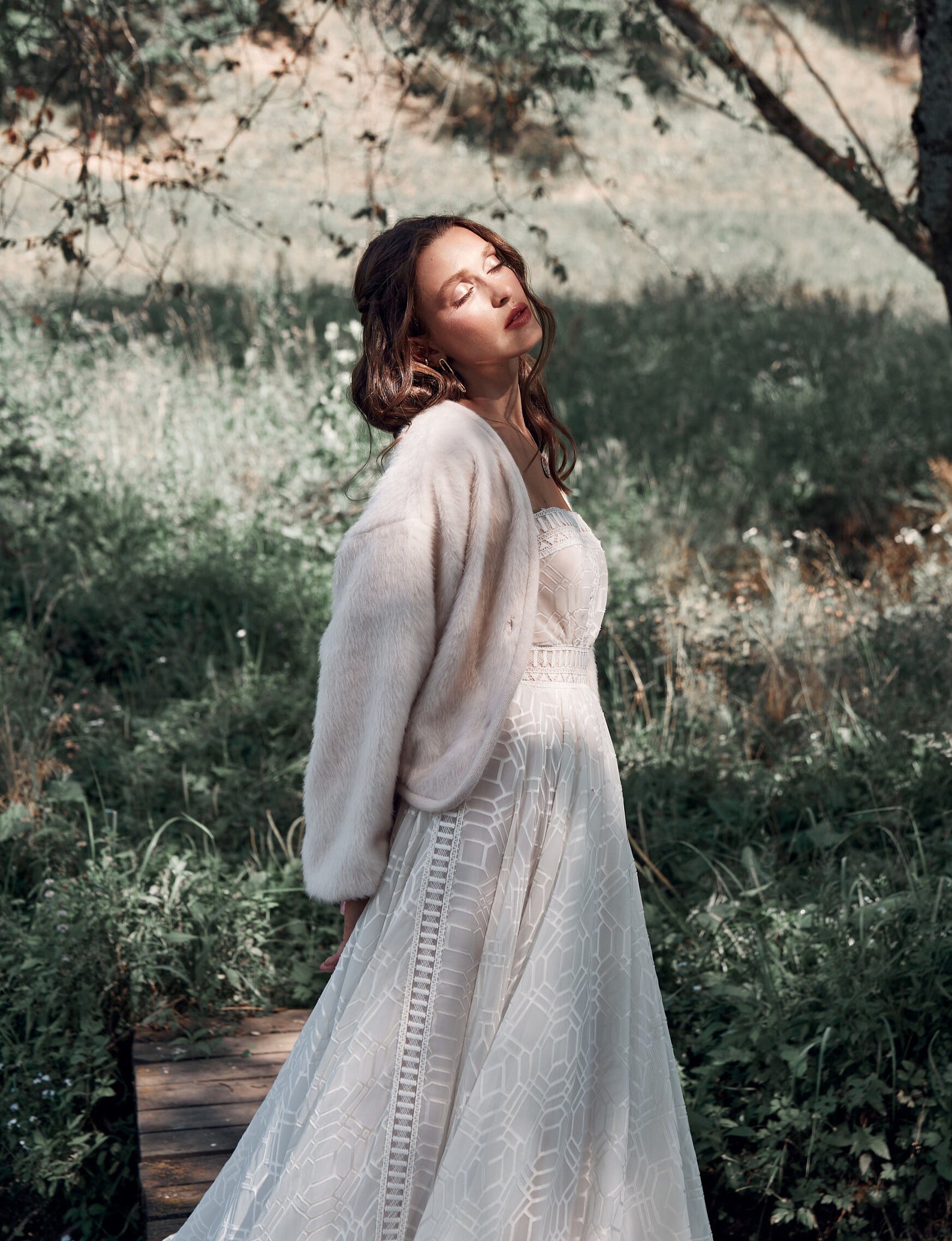 Vegan Angora Wool Bridal Cover-up: Spring Wedding Coat for Bride ...