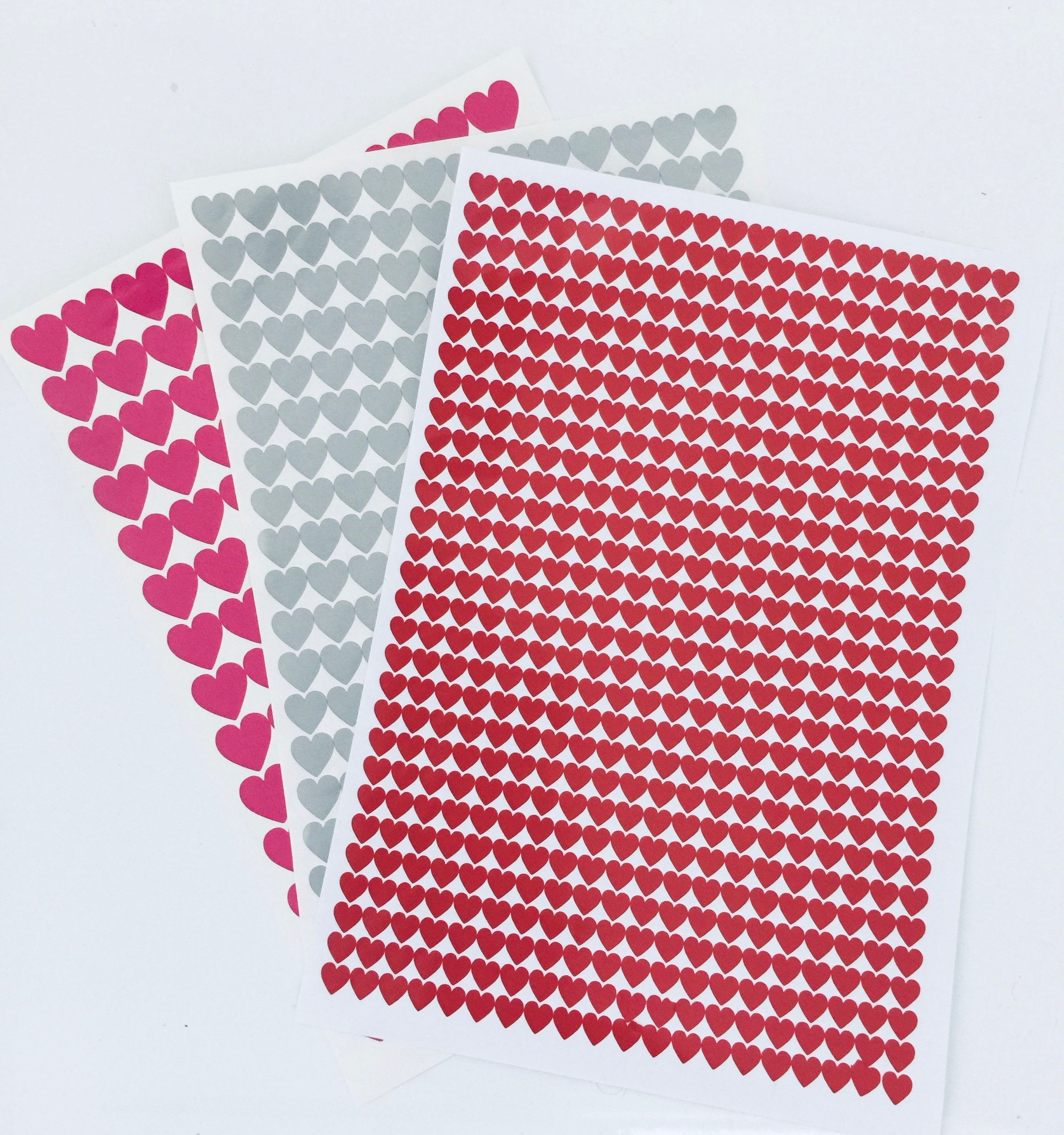 580 1cm Vinyl Hearts, Valentines, Custom Decal, Made to Order, Heart ...