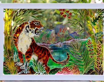 Stained Glass Window Jungle - Etsy