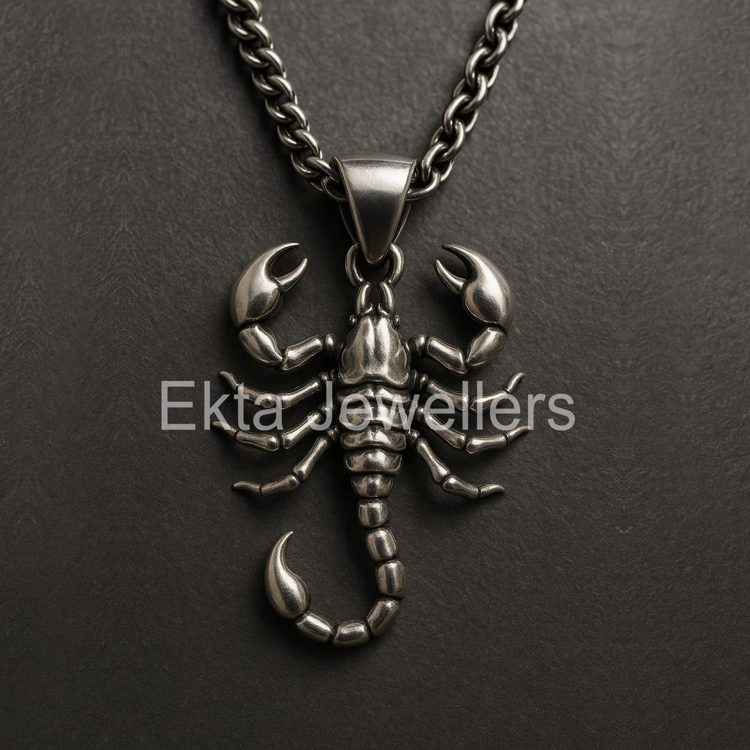 Handmade 925 Sterling Silver Scorpion Charm Pendant Jewelry - Etsy