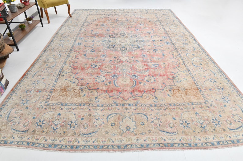 9 X 14 VINTAGE OVERSIZE Rug,9x14 Rug,9x14 Vintage Rug,9x14 Handmade ...