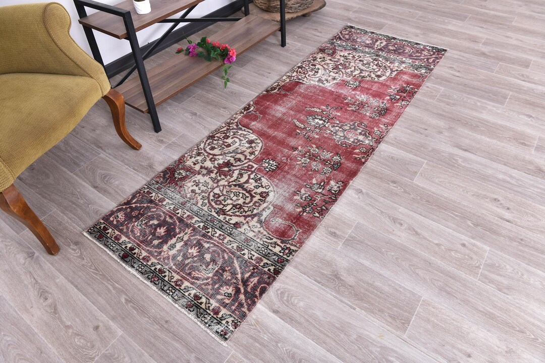 2x7 TURKISH VINTAGE RUNNER Rug 2x7 Rug Runner Rug Oushak Handmade Wool ...