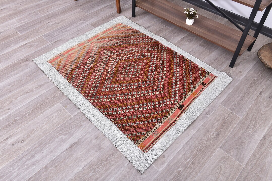 3x4 TURKISH VINTAGE RUG 3x4 Rug 3x4 Vintage Rug Handmade Wool Rug 3x4 ...