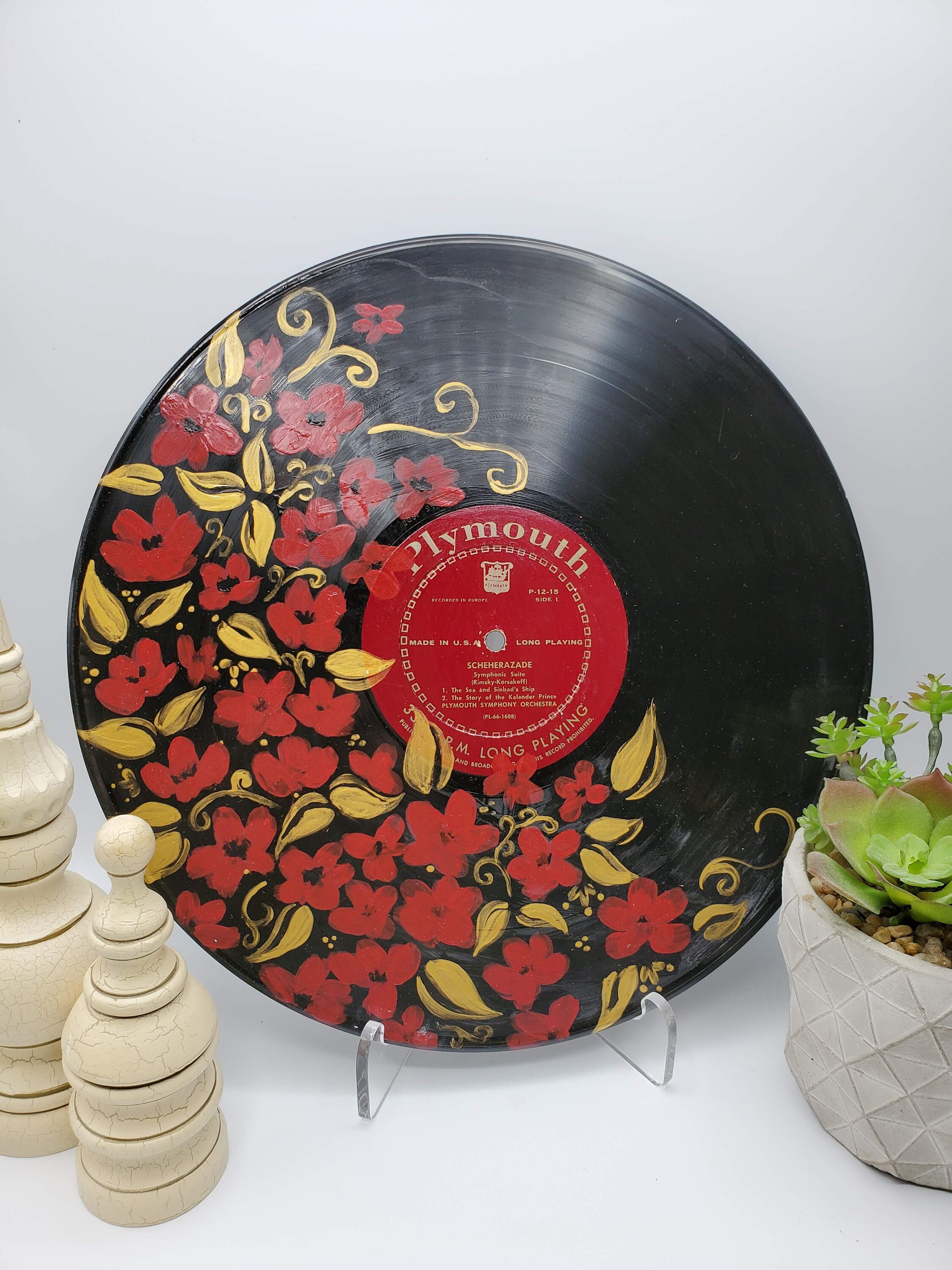 Acrylic on Vinyl Record - "scheherazade" - Etsy
