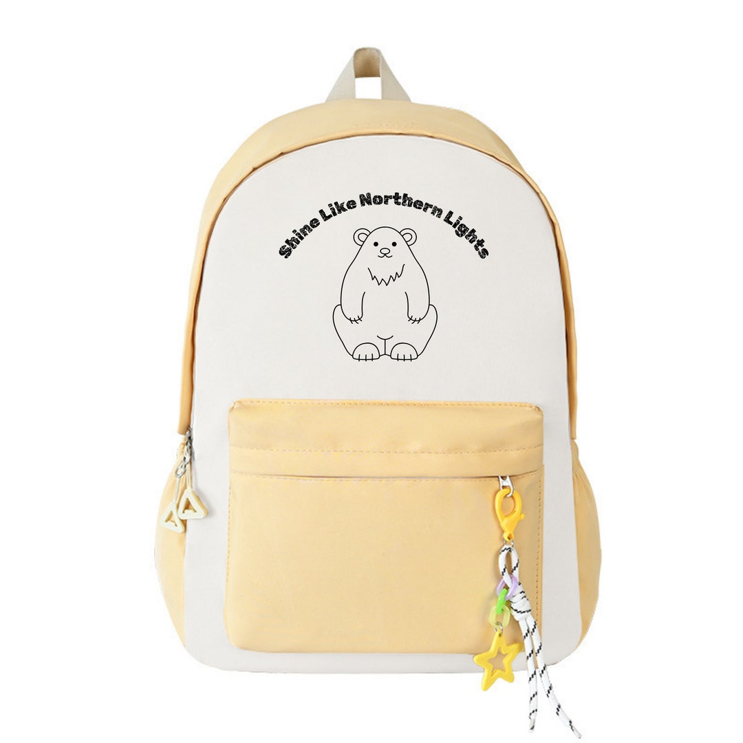 Polar Bear Backpack: Northern Lights Custom School Bag - Etsy