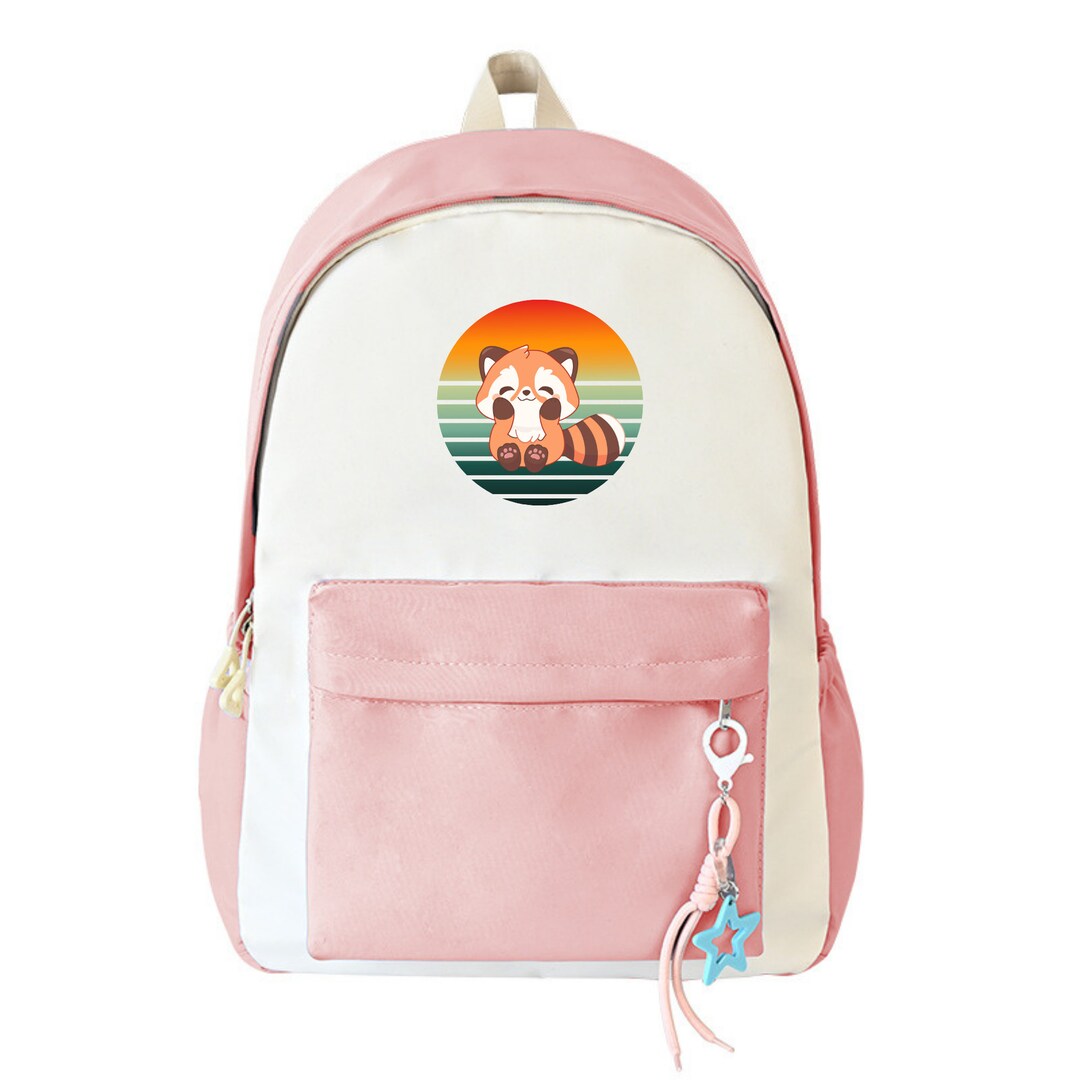 Red Panda Backpack, Back to School Custom Backpack, Students Book Bag ...