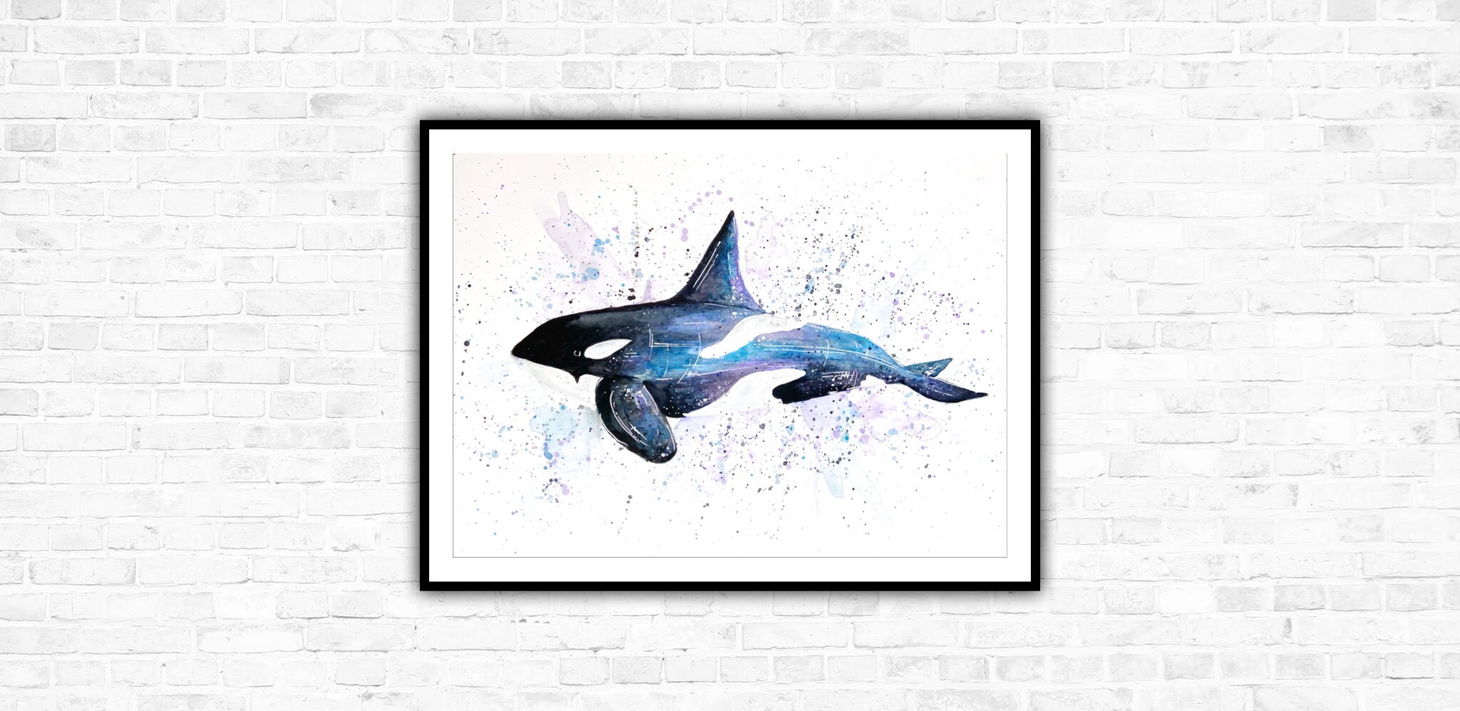 Orca Watercolour Painting Print. Whale Art. Whale - Etsy UK