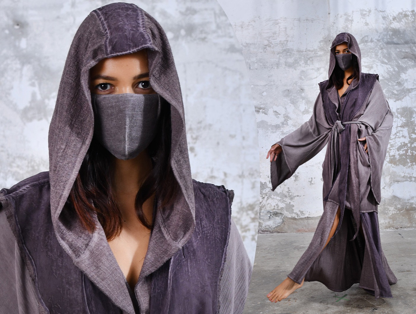 Unisex Shawl Hood Jedi Hood Warrior Shamanic Ceremony Clothing Cosplay ...