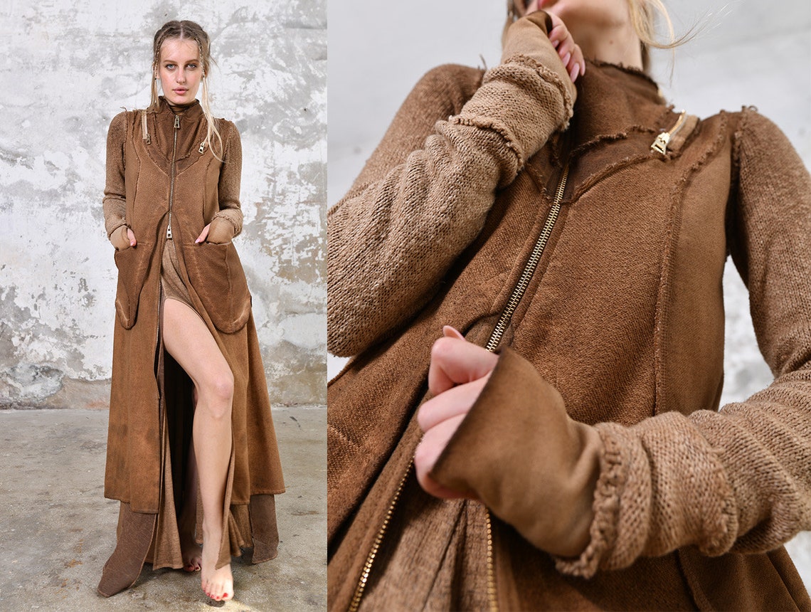Cape Cloak With Hood • Cyberpunk Cape • Boho Coat • Apocalyptic Outfit ...
