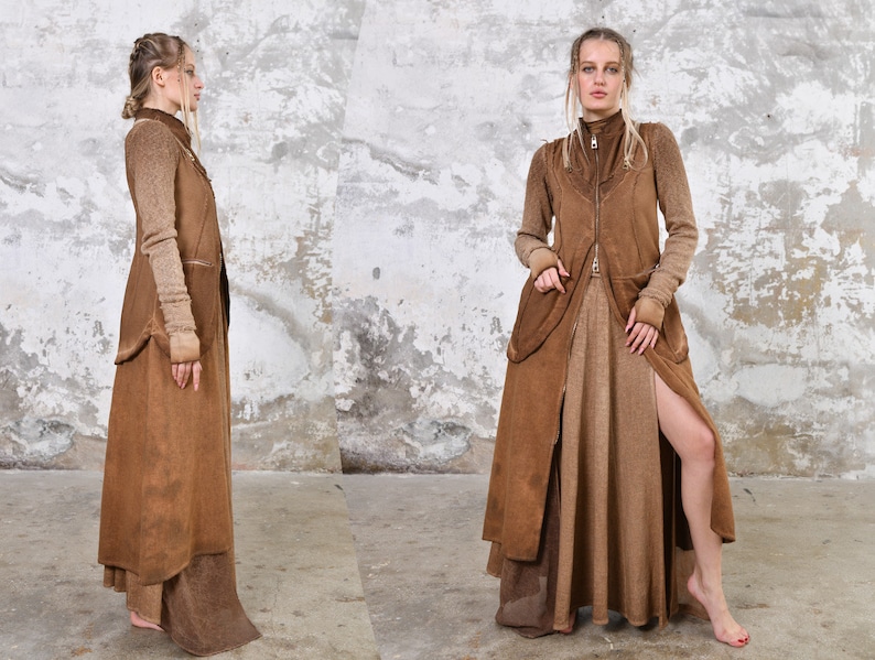 Cape Cloak With Hood • Cyberpunk Cape • Boho Coat • Apocalyptic Outfit ...