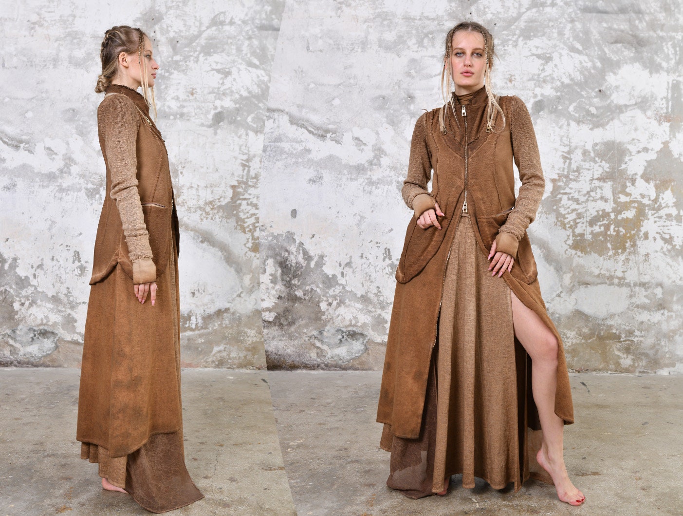 Cape Cloak With Hood • Cyberpunk Cape • Boho Coat • Apocalyptic Outfit ...