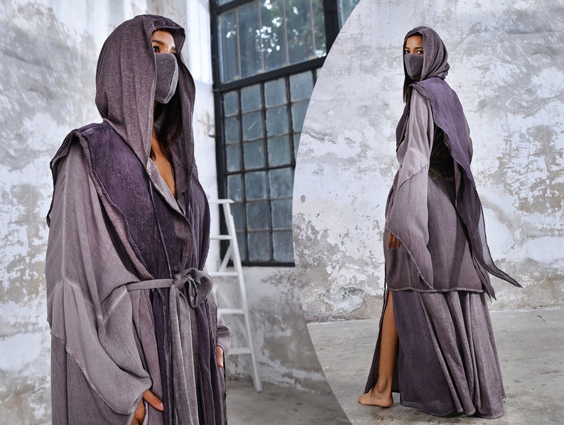 Unisex Shawl Hood Jedi Hood Warrior Shamanic Ceremony Clothing Cosplay ...