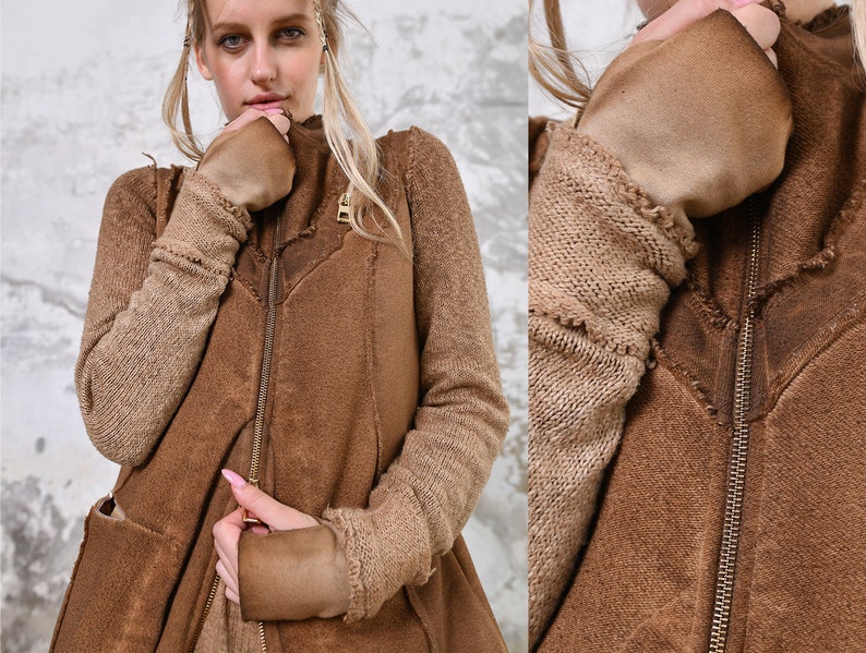 Cape Cloak With Hood • Cyberpunk Cape • Boho Coat • Apocalyptic Outfit ...