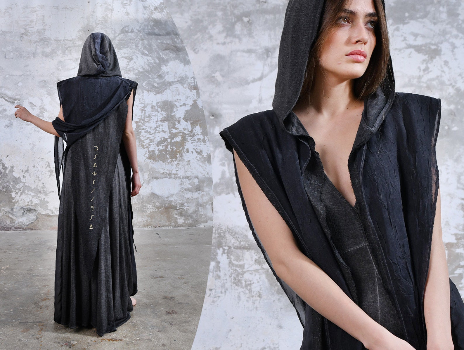 Unisex Shawl Hood Black Jedi Hood Warrior Cosplay - Etsy