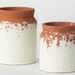 Set | Terracotta Ceramic 6 Inch , 5 - 1/2 Inch Cachepot Vase Flowers ...