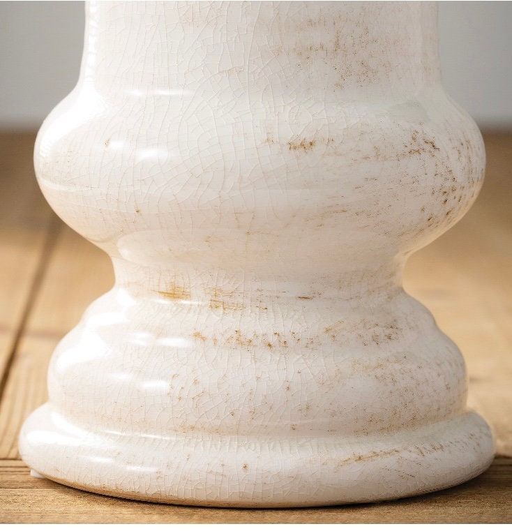 Ceramic Urn Vase 10 Inch Ceramic Vase for Flowers Distressed - Etsy