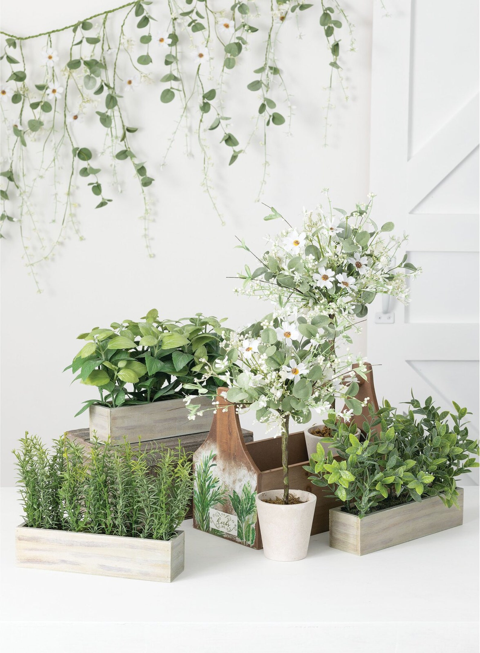 Daisy Eucalyptus Garland Draping Garland Hanging Vines - Etsy