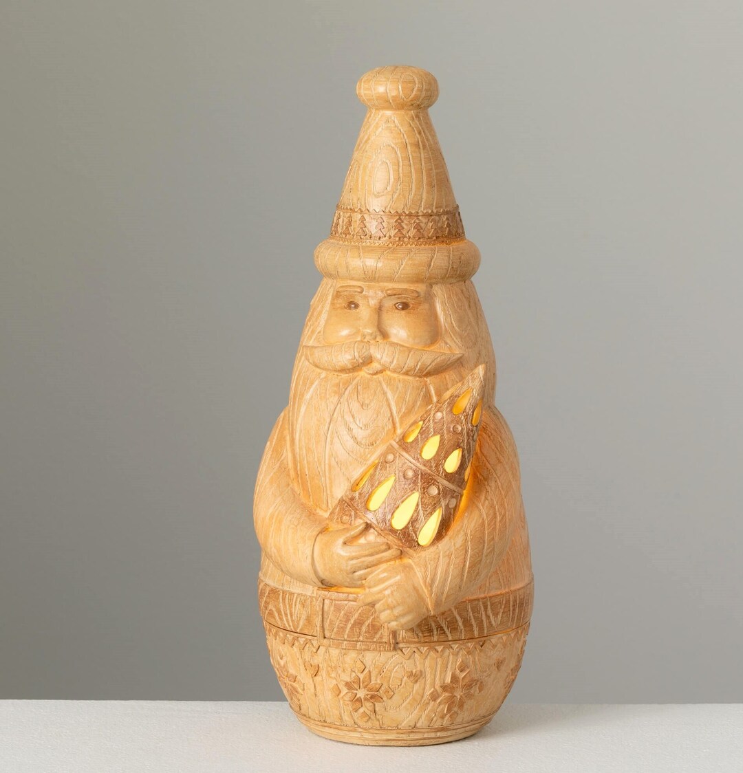 Scandi Santa Figurine, Large Scandinavian Nordic Christmas Decor, Faux ...