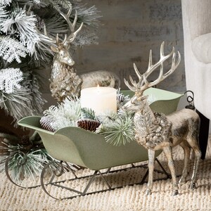 Tabletop Sleigh Centerpiece, 22 Inch, 18 Inch Christmas Container for ...