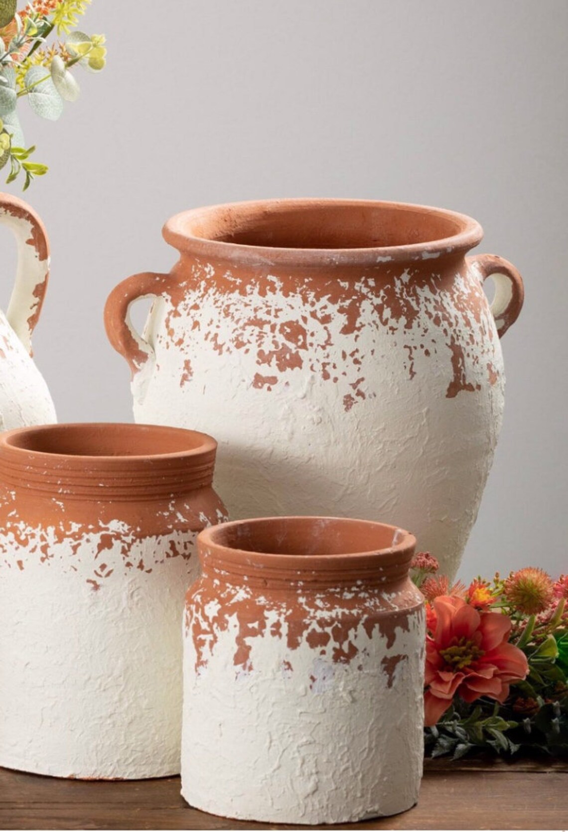 Terracotta Pot Ceramic Vase With Handles Terracotta - Etsy