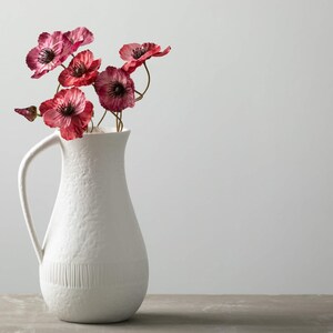 Etched Pitcher Vase, Ceramic Vase for Flowers, Modern Vases Decor ...