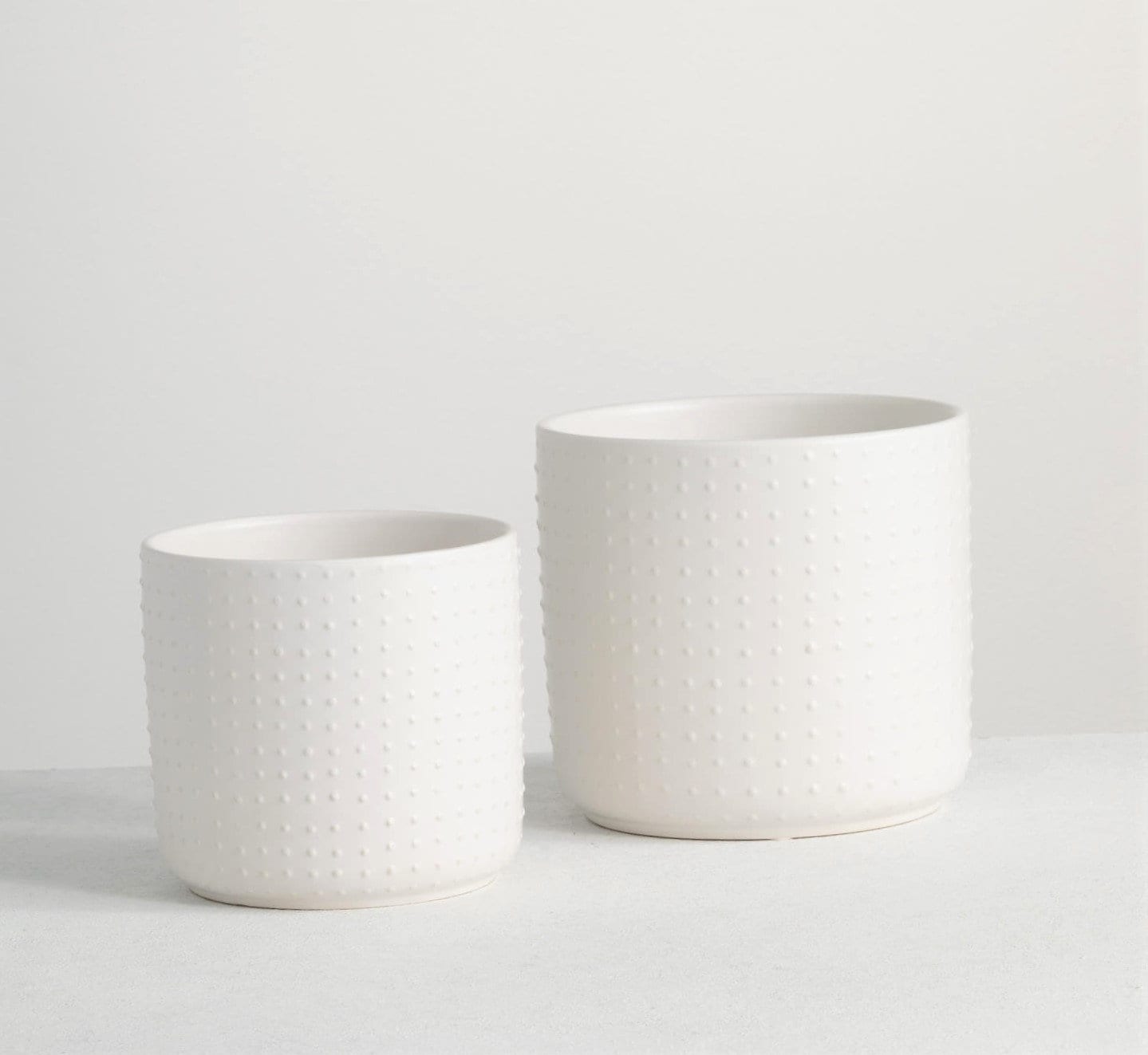 White Ceramic Planter Set of 2 Ceramic Planters 6 and | Etsy