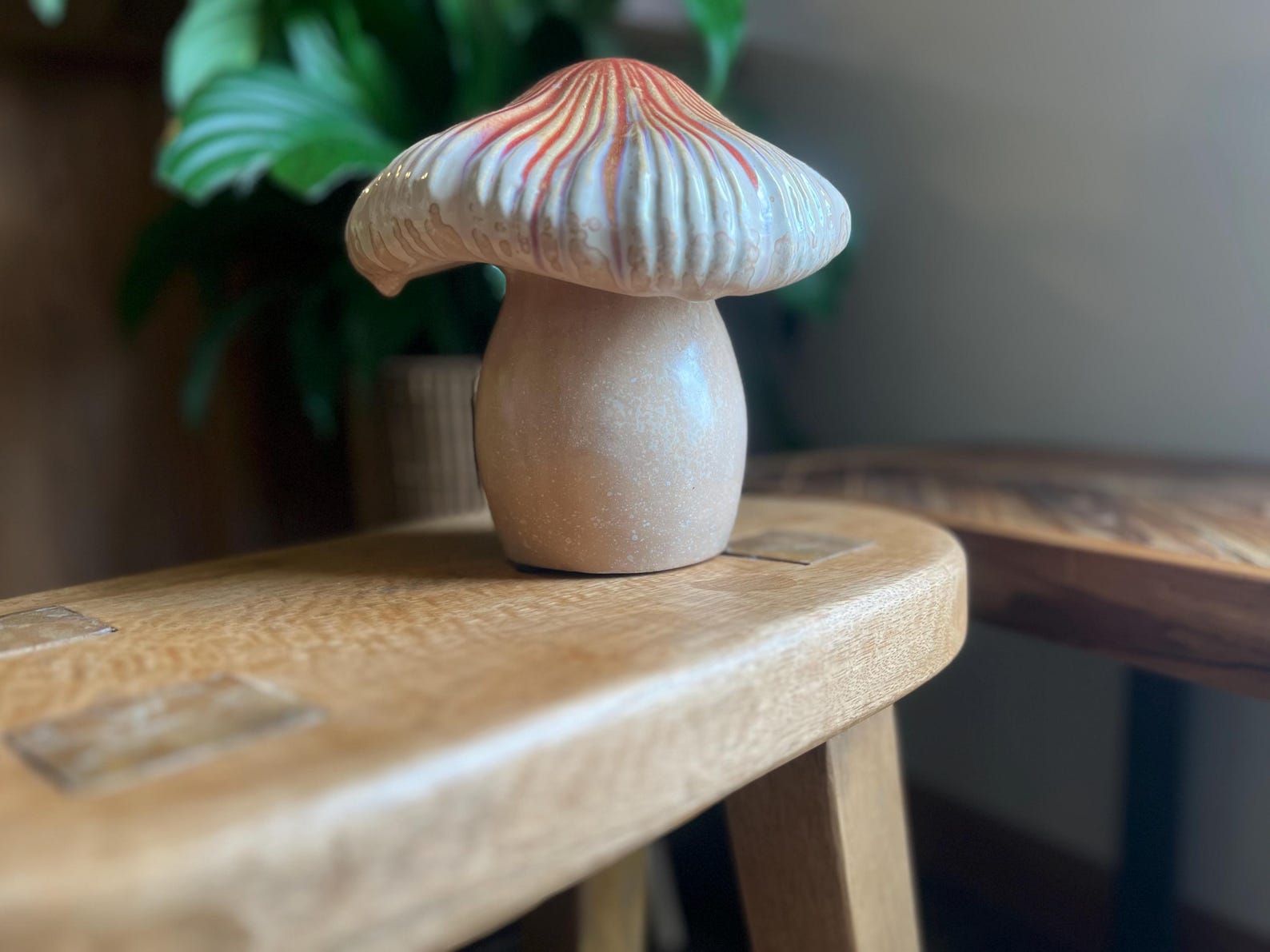 Ceramic Toadstool Mushroom Figurine 10" Statue Garden Art - Etsy