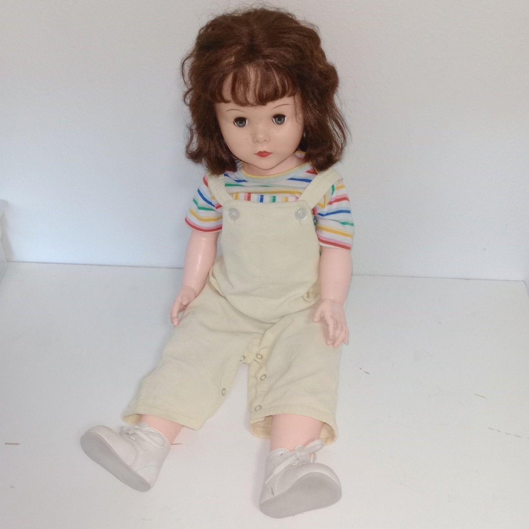 Vintage 1959 Effanbee Mary Jane Doll Flirty Eyes Dark Brown Hair 30 ...