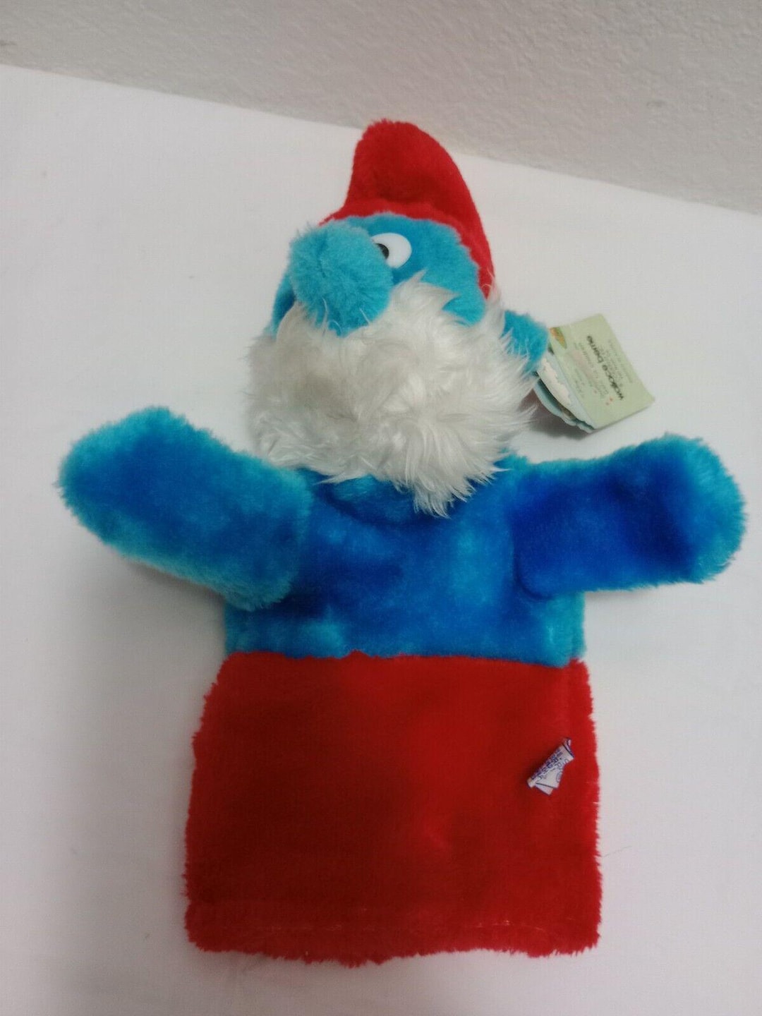 Vintage Papa Smurf Hand Puppet Smurfs Peyo 1981 Wallace Berrie Toy TAG ...