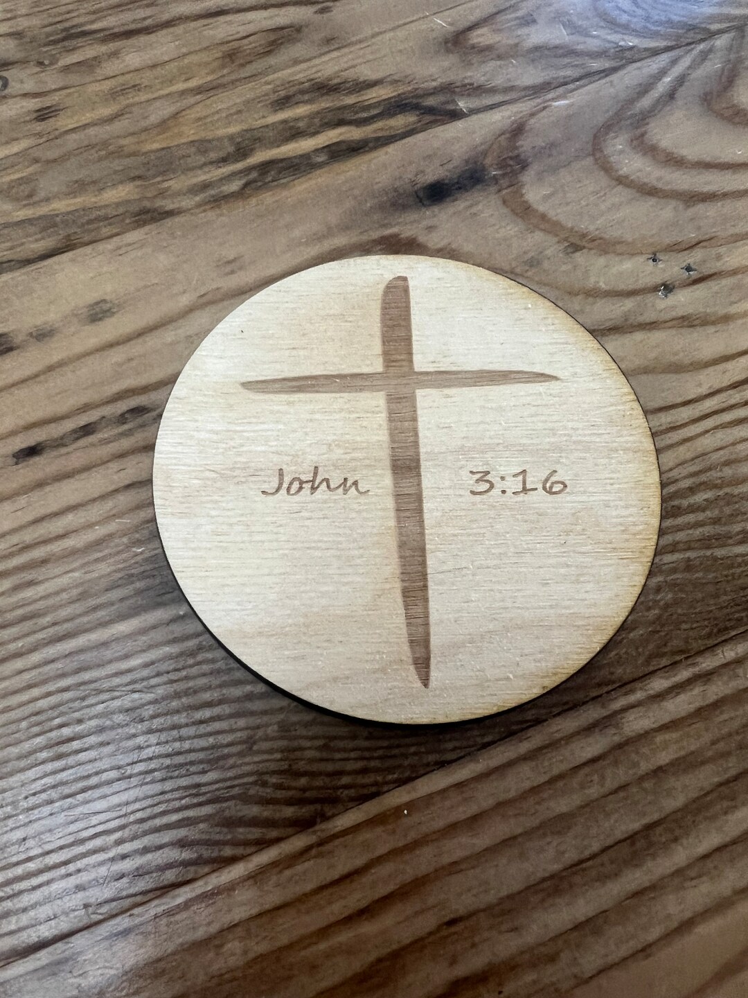 Cross Wood Coaster Set. - Etsy