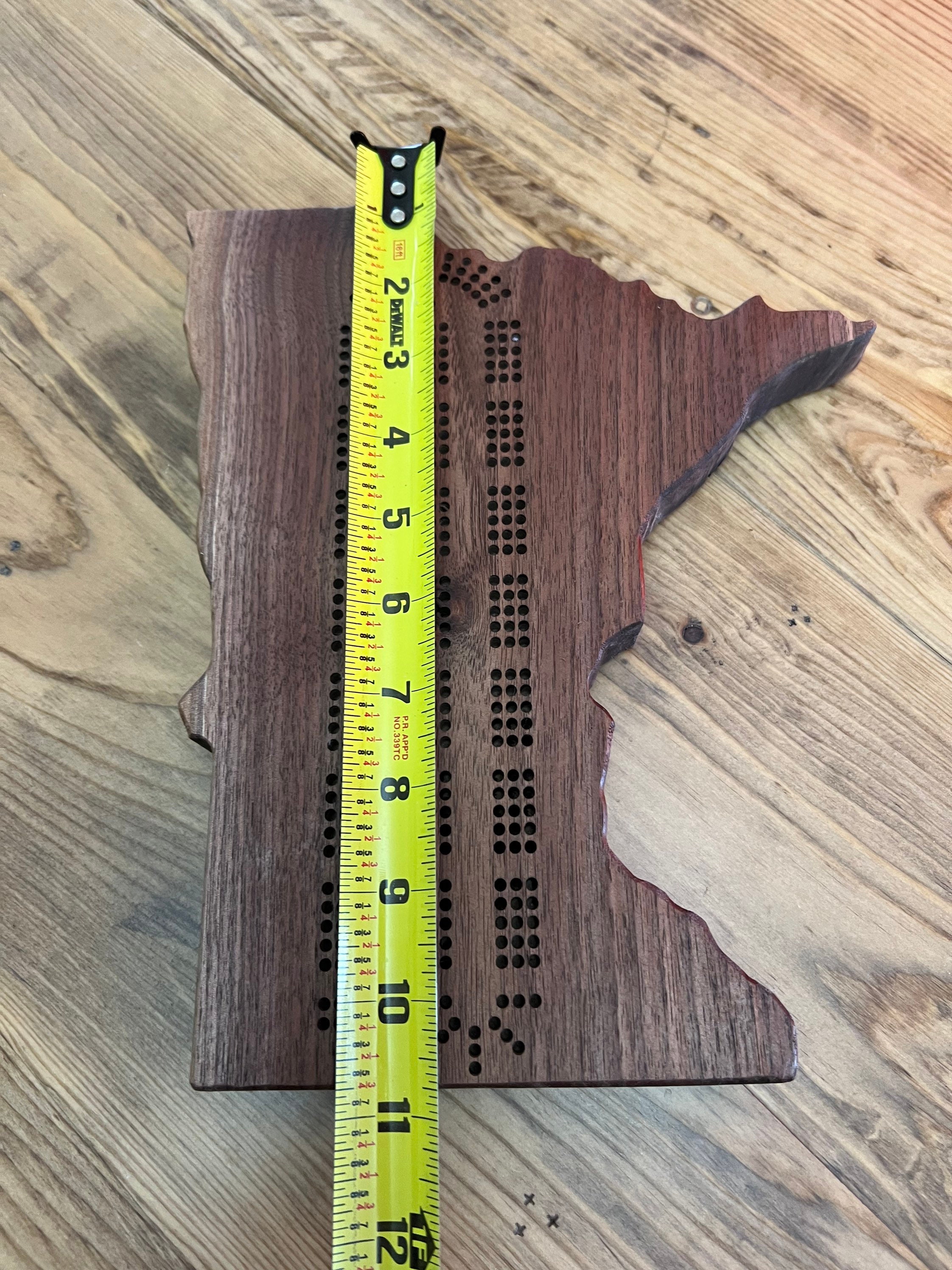 Black Walnut Minnesota Cribbage Board - Etsy