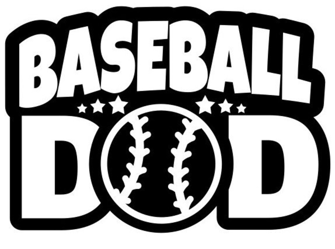 Baseball Dad Vinyl Decal - Etsy