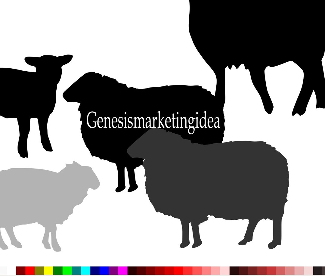 Sheep and Lamb SVG Bundle Design Clipart Sheep Cut Farm Decals for ...