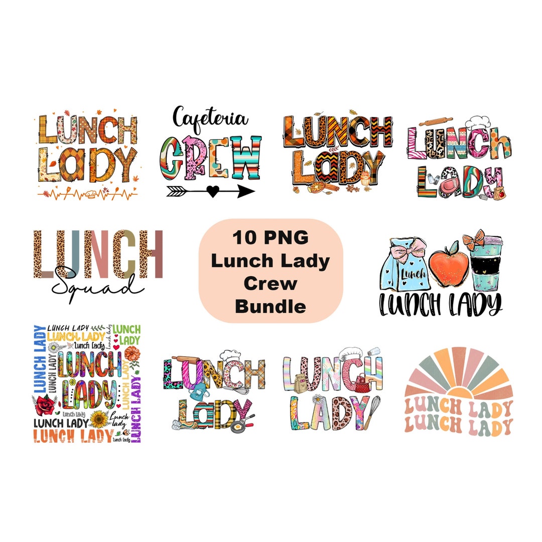 10 PNG Lunch Lady Crew Bundle School Lunch Ladies Cafeteria - Etsy