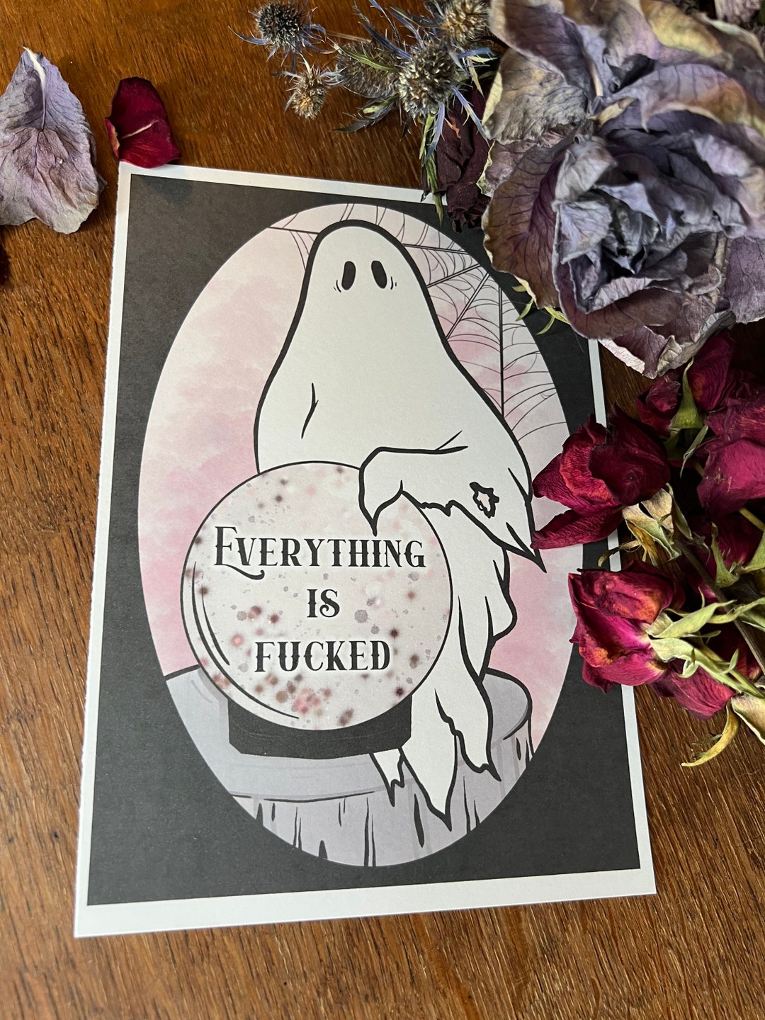 Crystal Ball Ghost, A5 Print / Doomed, Clairvoyant, Everybody Sucks - Etsy