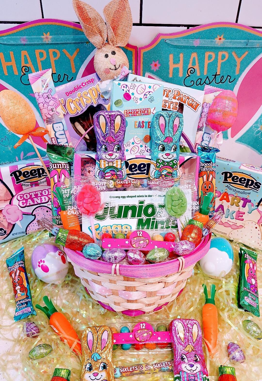 Easter Basket Family Kids Gourmet Gift Basket Stuffed With Goodies ...