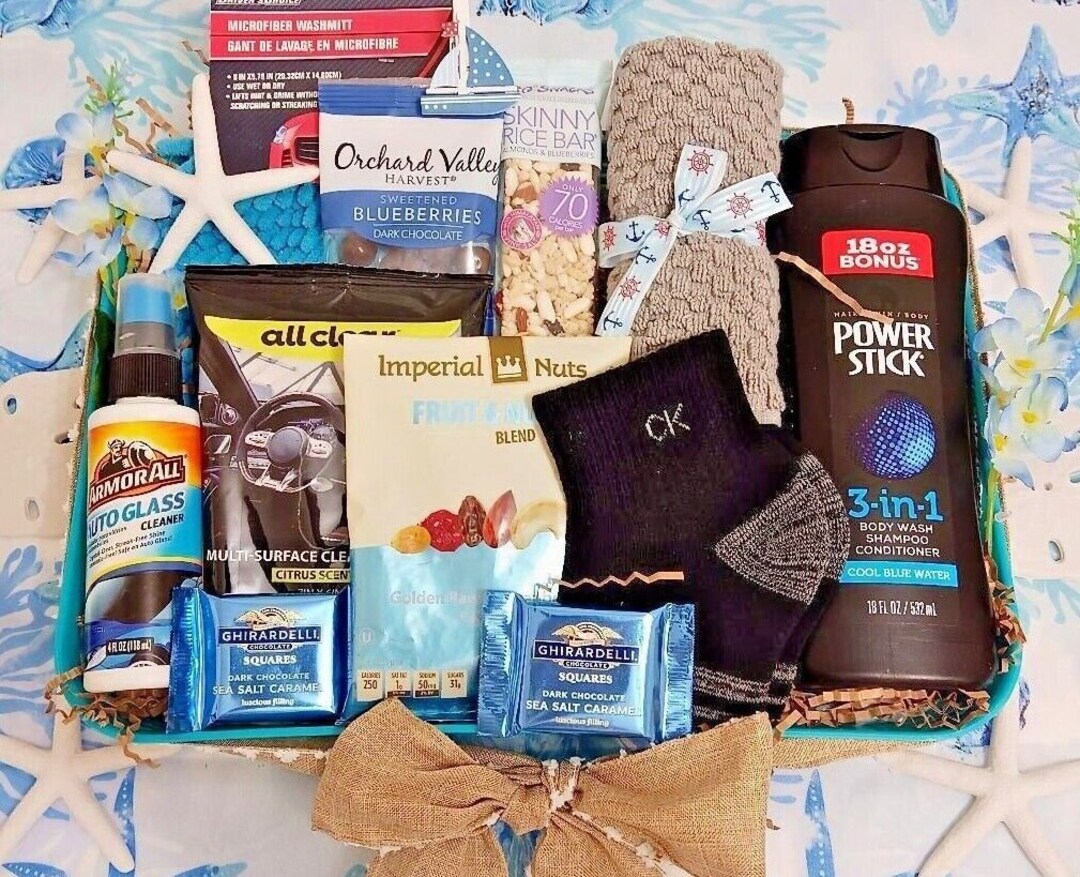 Any Occasion Valentine's Day Birthday Gift Basket for Him Hamper Men's ...