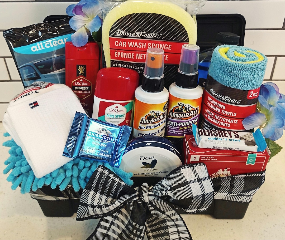 Men's Boyfriend Husband Birthday Dove Bath Body Spa Tool Box Car Wash ...