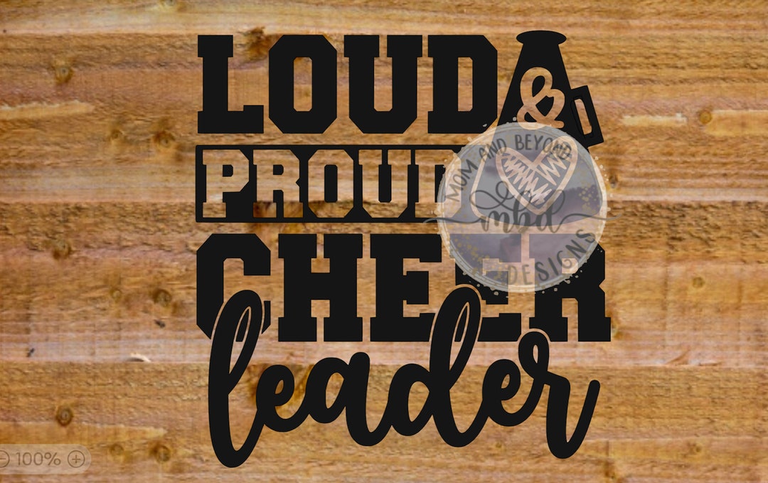 Loud & Proud Cheerleader Vinyl Decal / Heart Cheer Team / Cheerleading ...