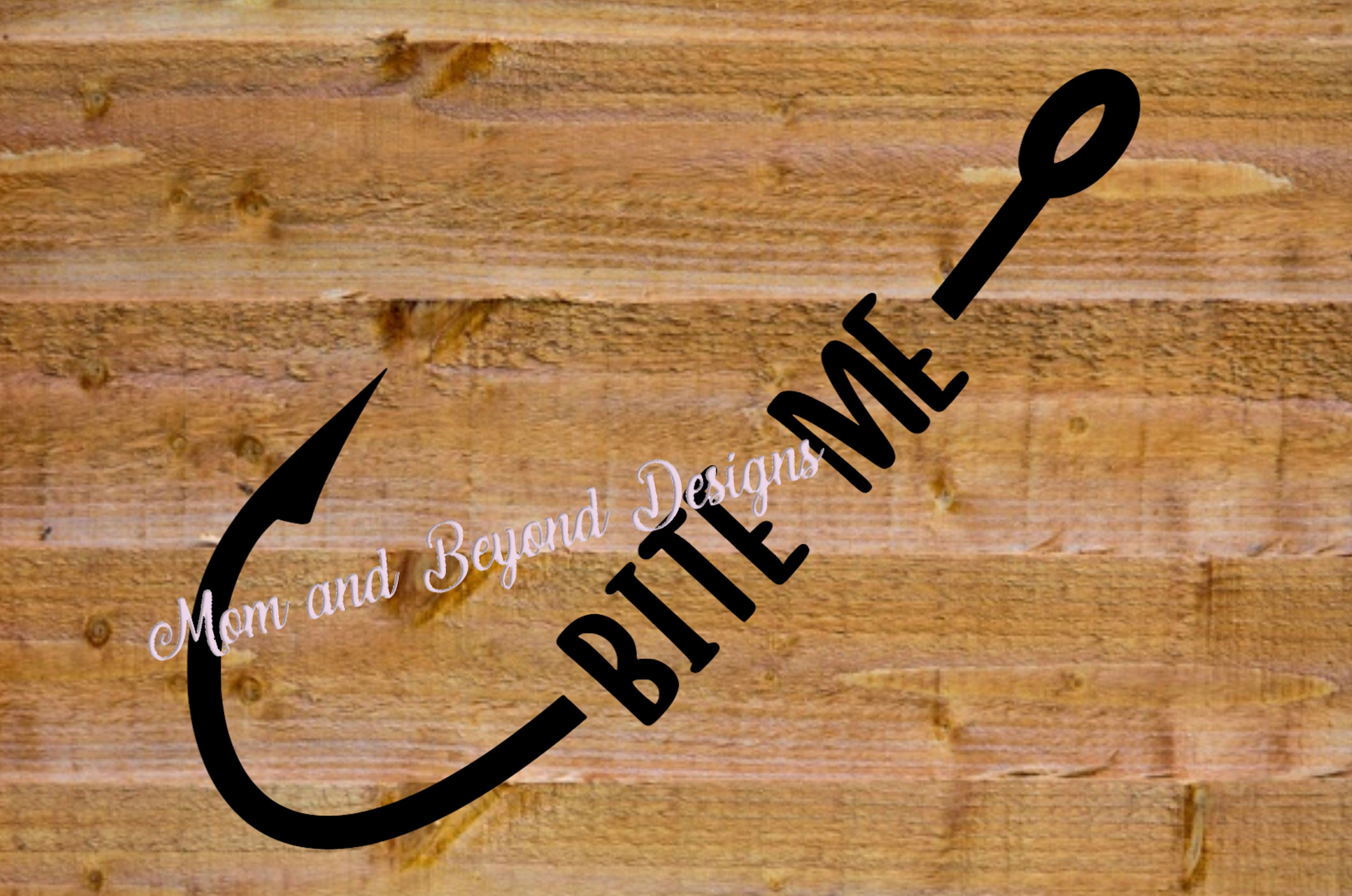 Bite Me Vinyl Decal / Fishing Hook Sticker / Outdoors Man - Etsy UK