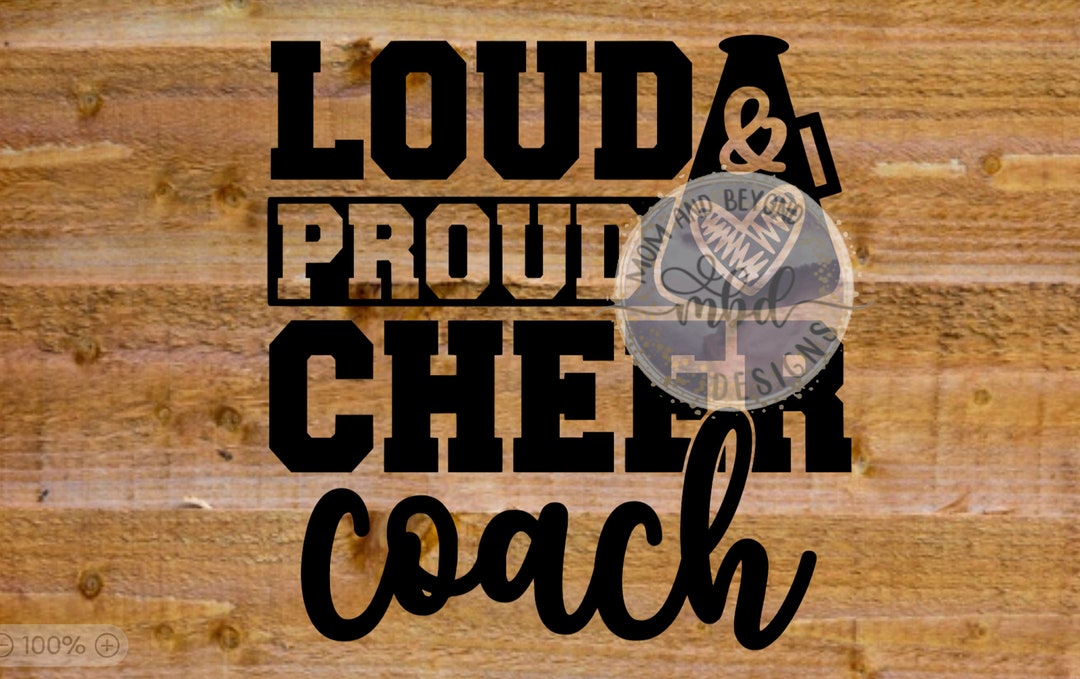Loud & Proud Cheer Coach Vinyl Decal / Heart Cheerleading Team ...