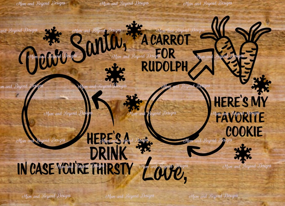 Personalized Dear Santa Tray Vinyl Decal Custom DIY Snacks - Etsy