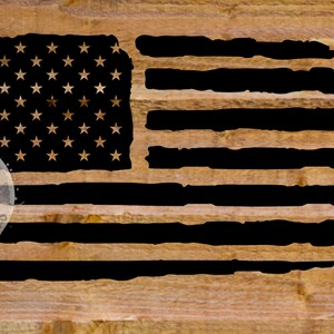 Horizontal Distressed American Flag / Symmetrical / Vinyl - Etsy